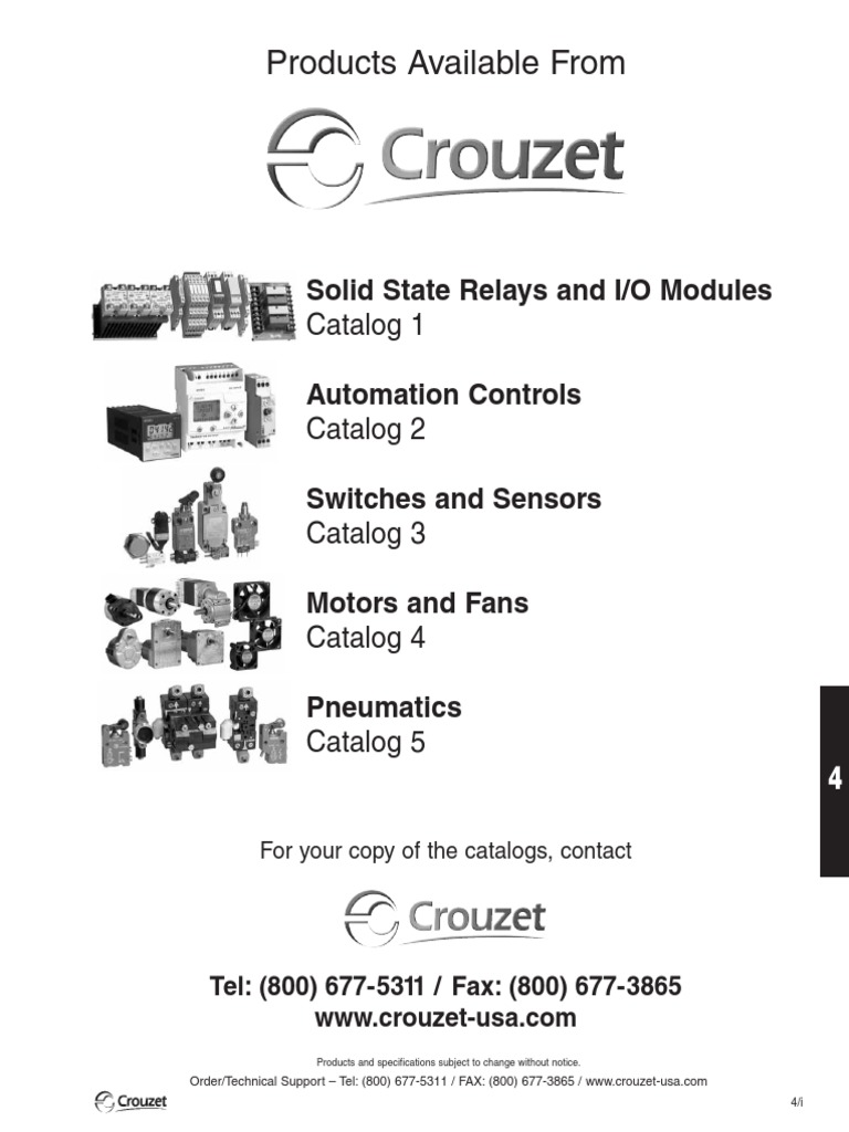 Crouzet Motor Catalog Overview | PDF | Electric Motor | Equipment