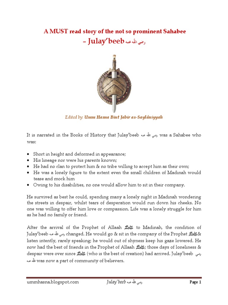 The Story of Julaybeeb | PDF | Prophets And Messengers In Islam | Muhammad
