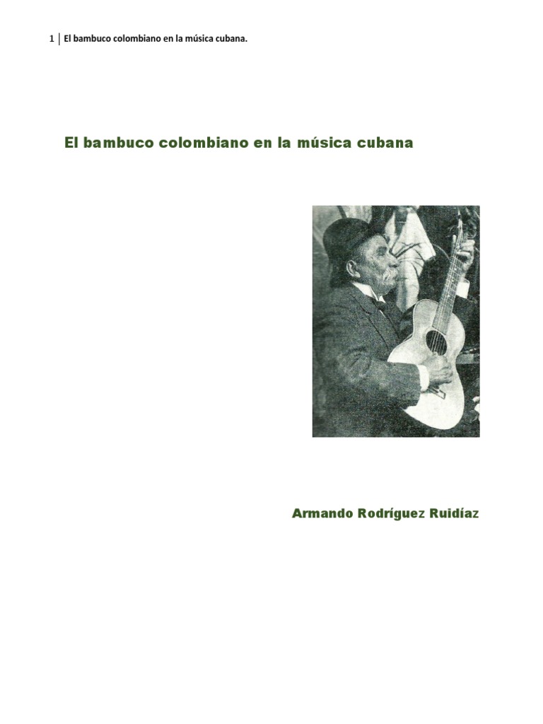 El Bambuco Colombiano en La Musica Cuban | PDF | Ritmo | Colombia