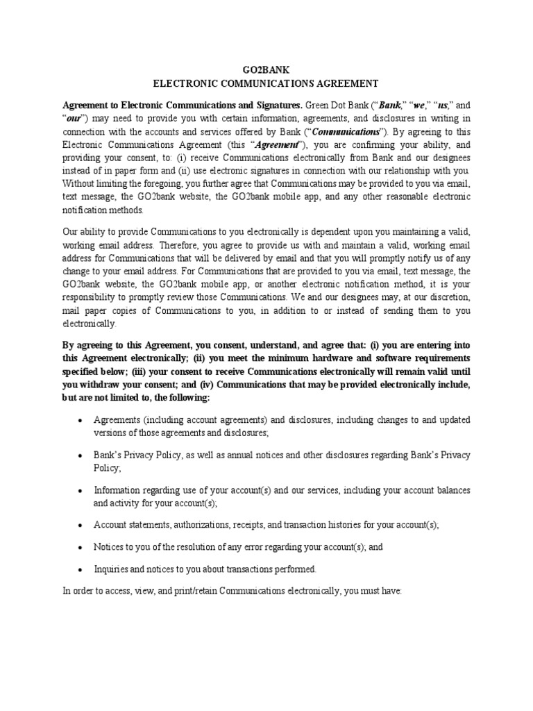 Electroniccommunicationsagreement | PDF | Computer Science | Information Age