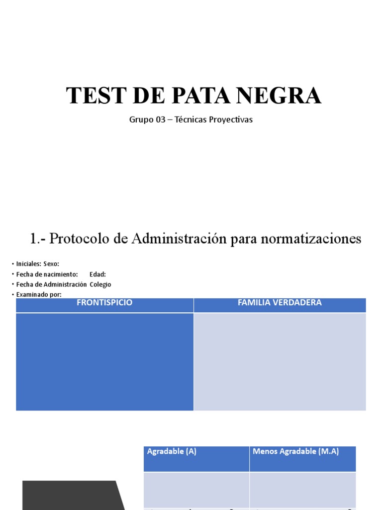 Test de La Pata Negra | PDF