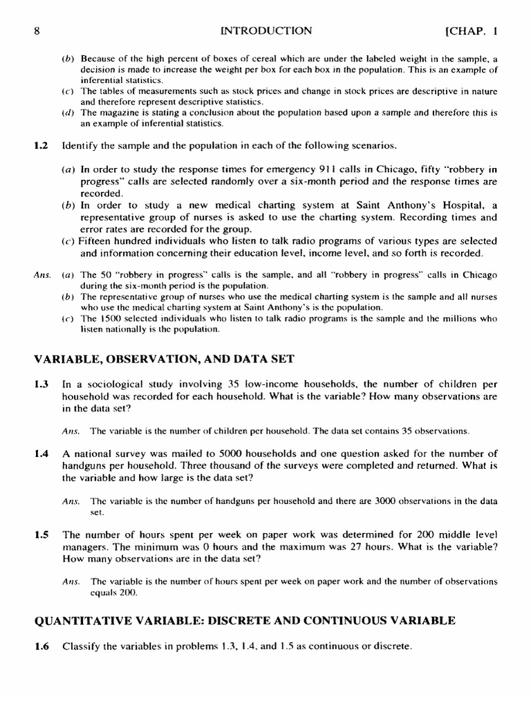 In To 1 in Fifty In: Variable, Observation, and Data Set | PDF | Level ...