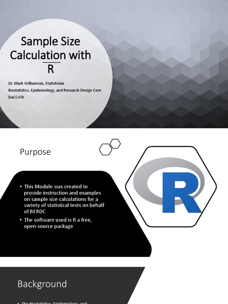 Sample Size R Module | PDF | Type I And Type Ii Errors | Statistical ...