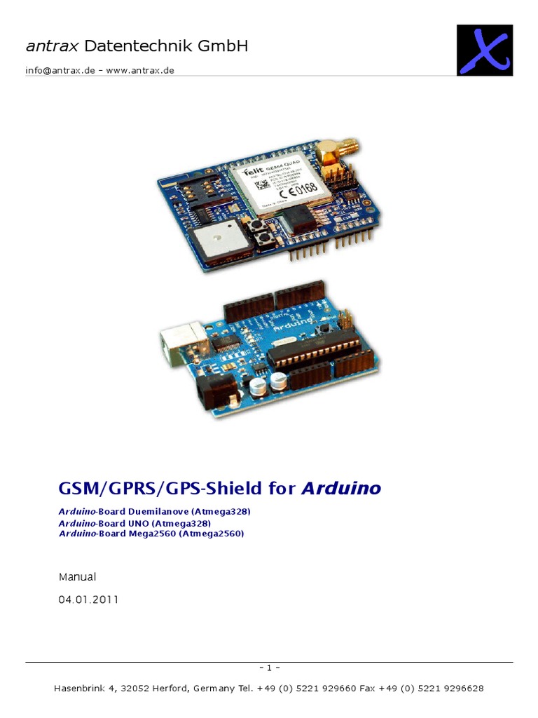 Arduino GSM Gprs Gps Shield Manual en | PDF | Arduino | General Packet ...