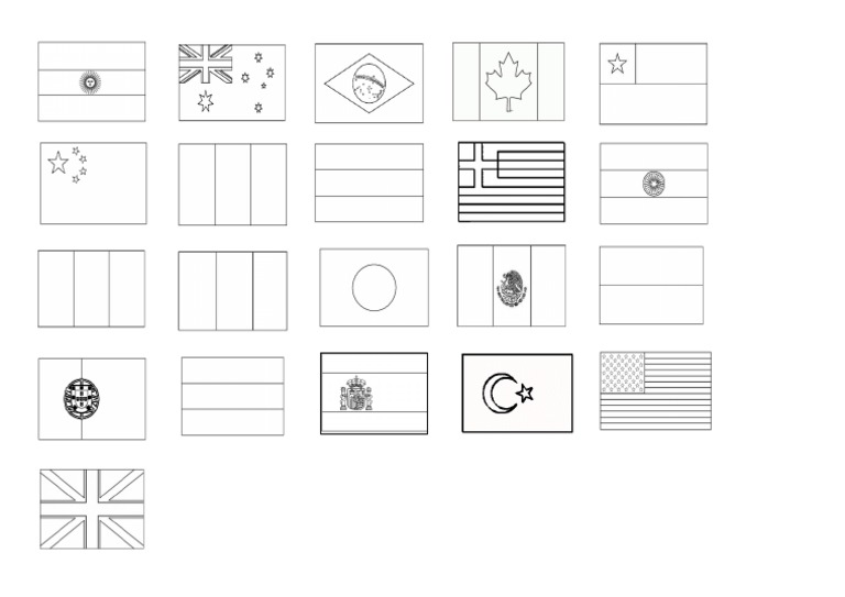 Banderas Del Mundo Para Imprimir Y Colorear Bandera De Estados Unidos