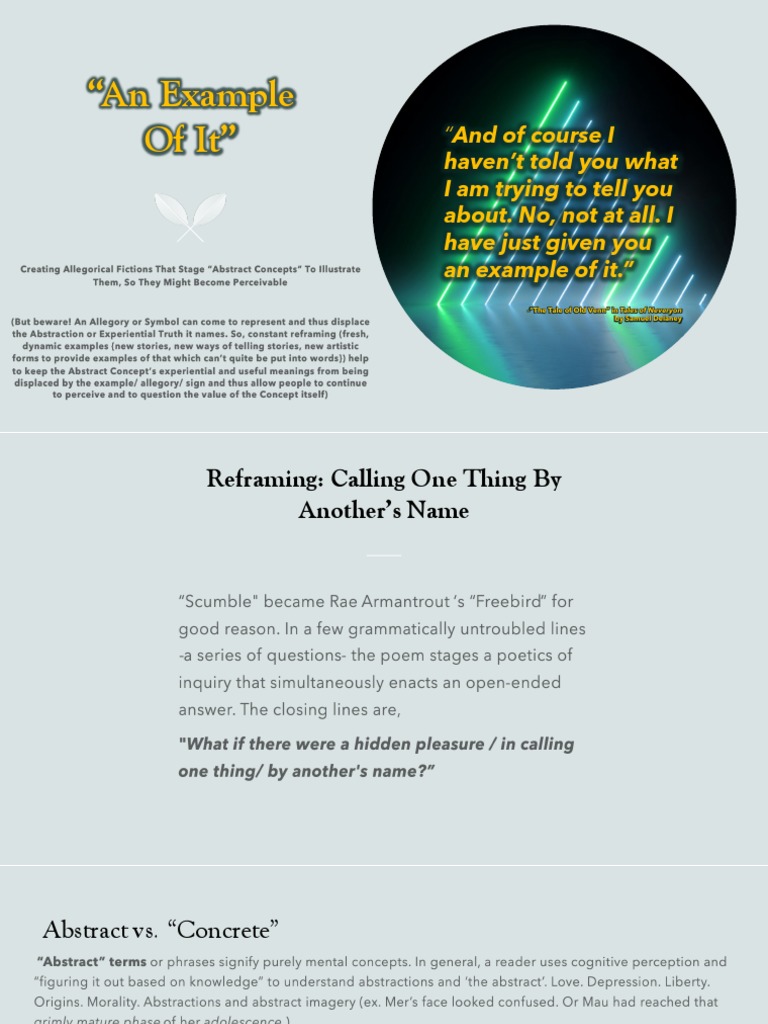 An Example of It: Allegory and Story Craft | PDF | Parable | Allegory