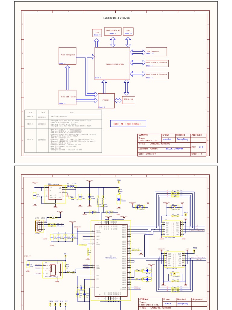 Launchxl-F28379d r2.0 SCH | PDF | Physical Layer Protocols | Electronics