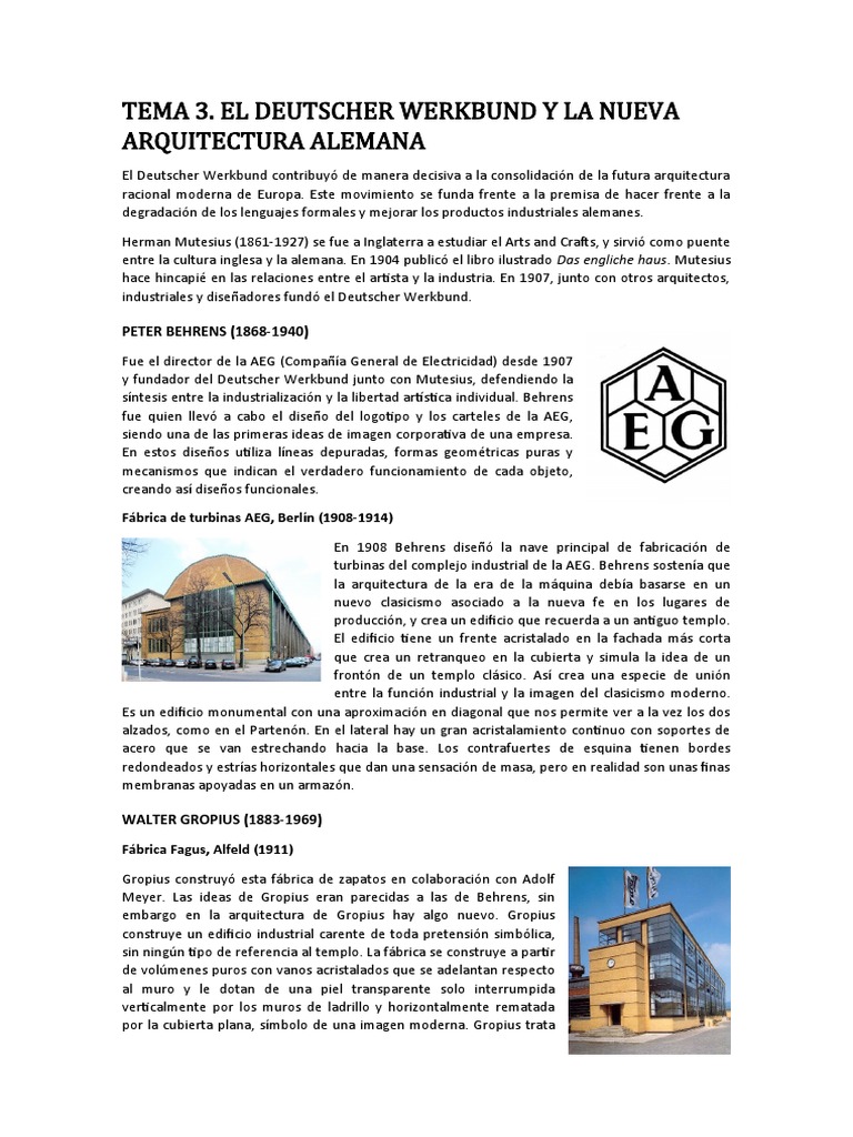 Deutscher Werkbund y su impacto arquitectónico | PDF | Diseño ...