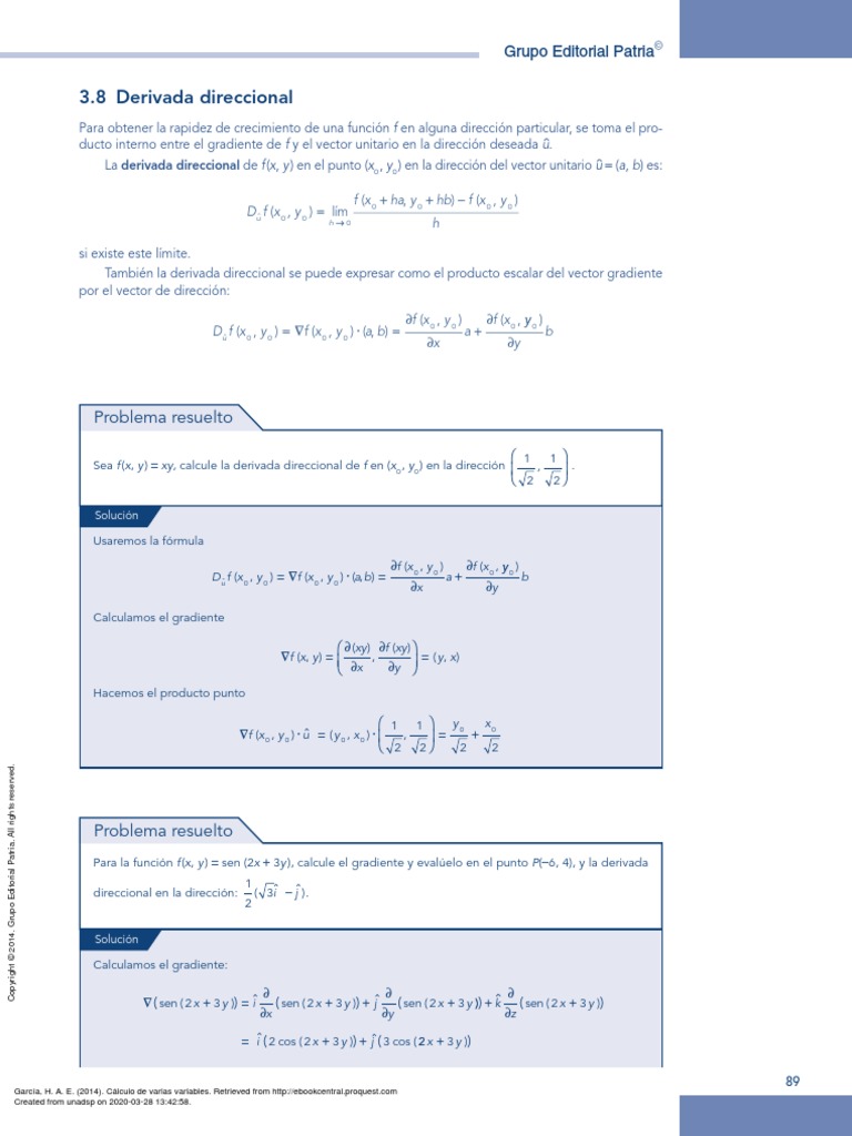 Cálculo de Varias Variables - (Ca - Lculo de Varias Variables) | PDF | Degradado | Calculo ...