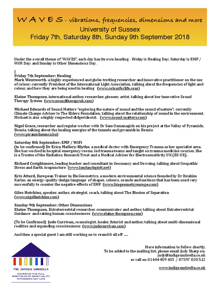 WAVES Programme | PDF | Sound | Science