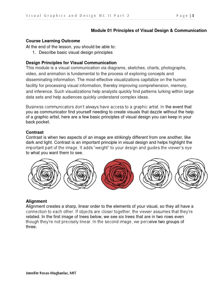 Week 001-002 Module Principles of Visual Design & Communication | PDF ...