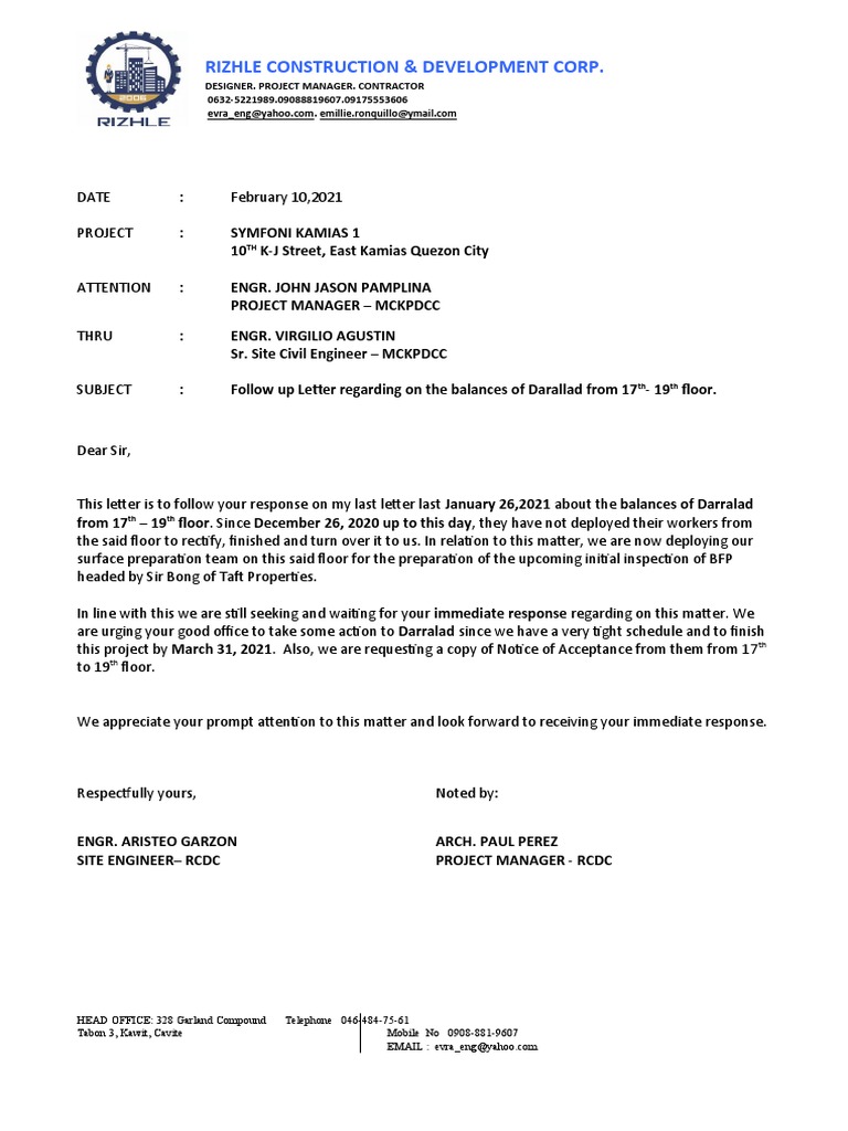 Rizhle Construction & Development Corp.: Designer. Project Manager ...