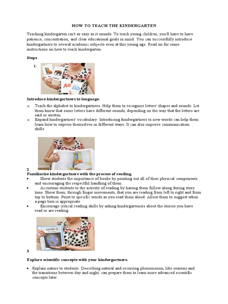 How To Teach The Kindergarten | PDF | Kindergarten | Concept