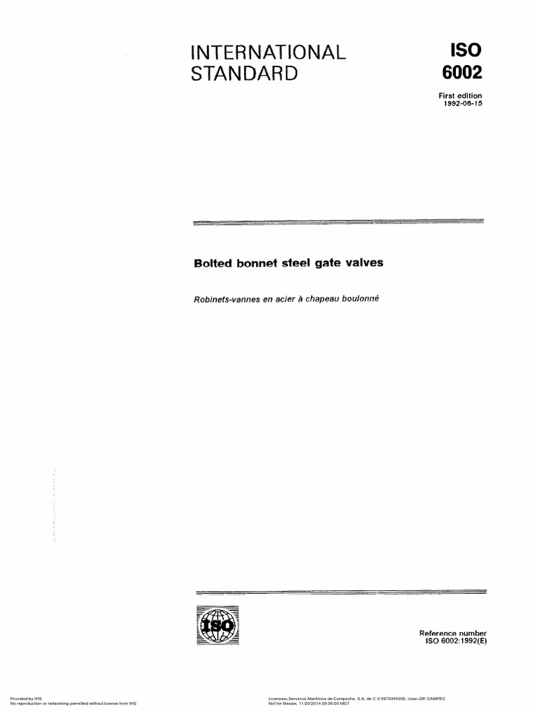 Iso 6002 | PDF | International Organization For Standardization | Pipe ...