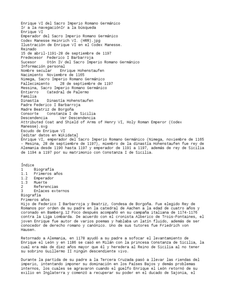 Enrique Vi | PDF | Monarcas europeos | Edades medias