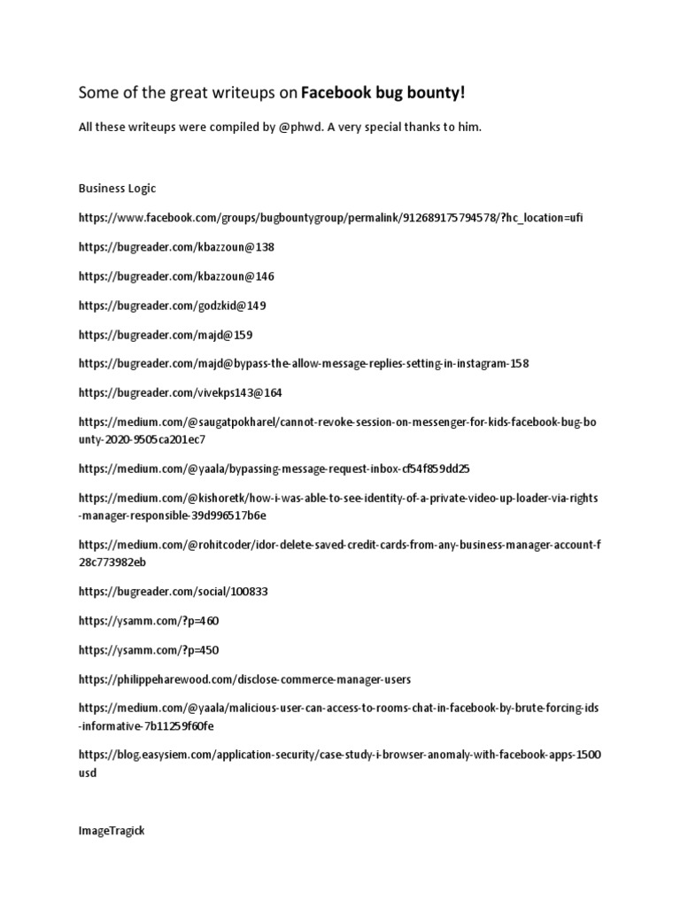 Bug Bounty Writeups | PDF | Secure Communication | Crime Prevention