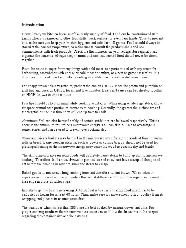 Cleaning The Kitchen Essay | PDF | Cakes | Pizza