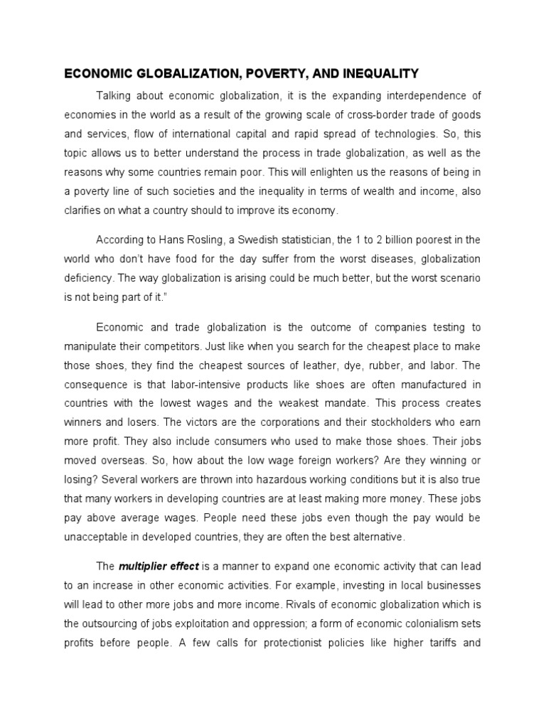 Globalization's Impact on Poverty & Inequality | PDF | Income | Wealth