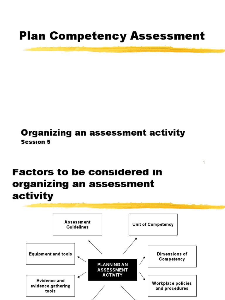 Session5 - Organizing Assessment Activities | PDF