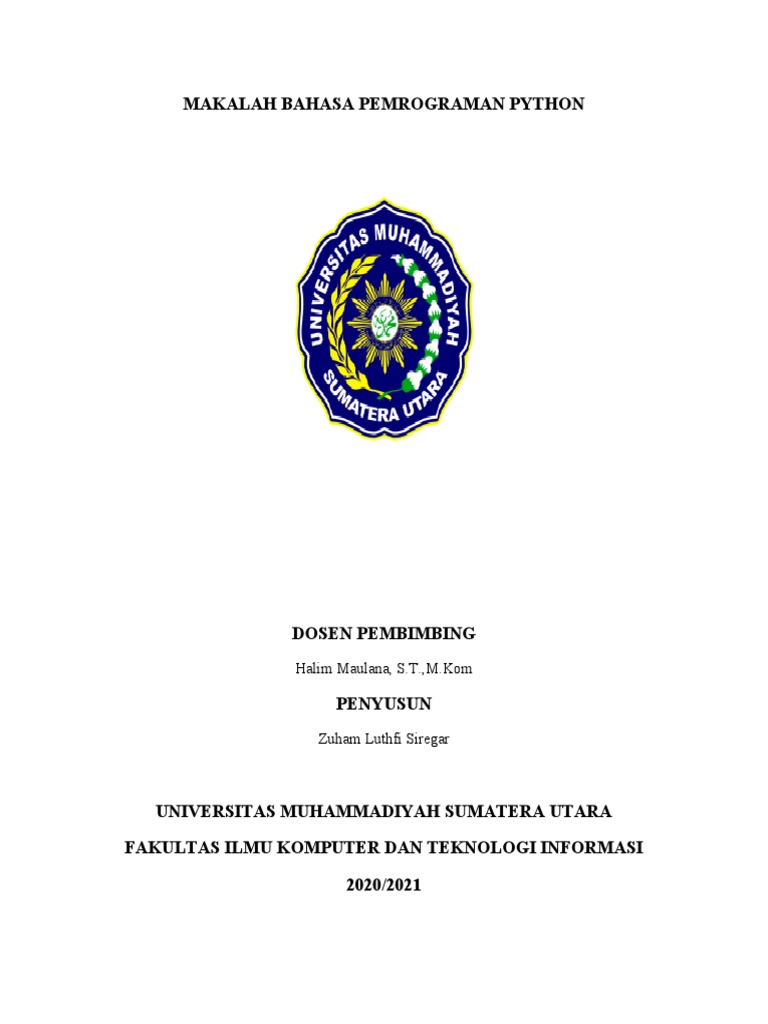Makalah Bahasa Pemrograman Python | PDF