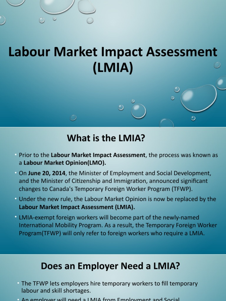 Labour Market Impact Assessment (LMIA) | PDF | Recruitment | Labor
