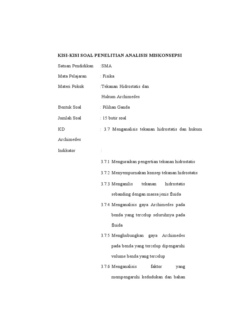 Instrumen Soal | PDF