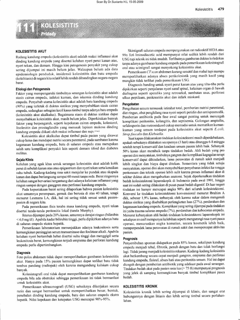 Bab 111 Kolesistitis | PDF