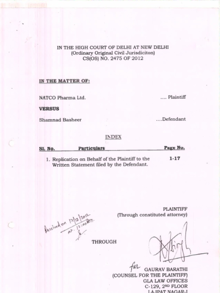 Plaintiffs Replication To WS | PDF