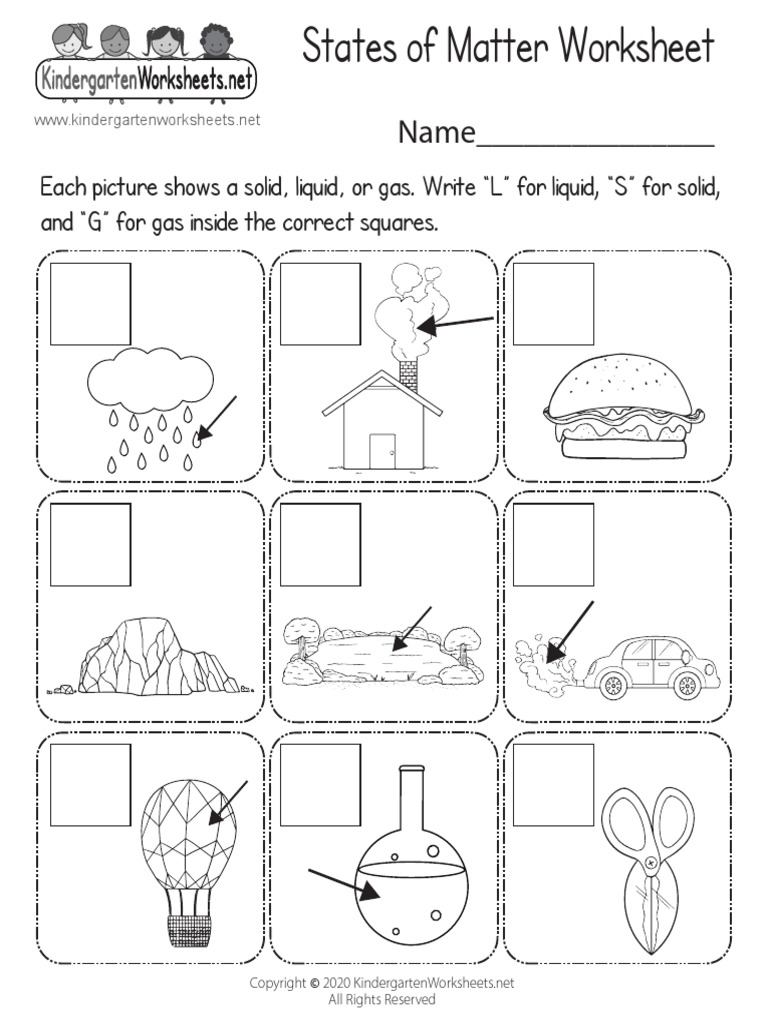 States of Matter Worksheet | PDF