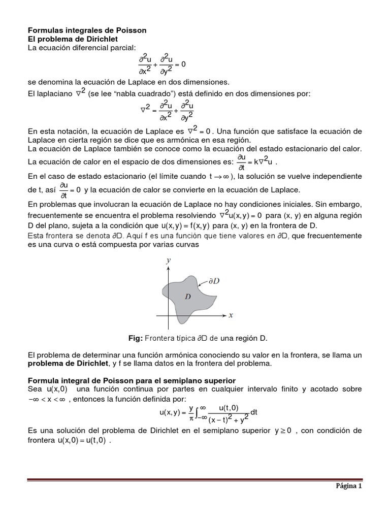 Formula Integra de Poisson-01 | PDF | Ecuaciones | Calculo diferencial