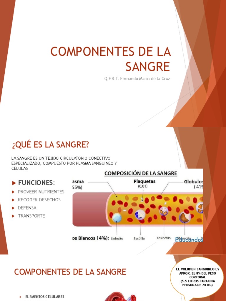 Componentes de La Sangre | PDF | Sangre | Leucocito