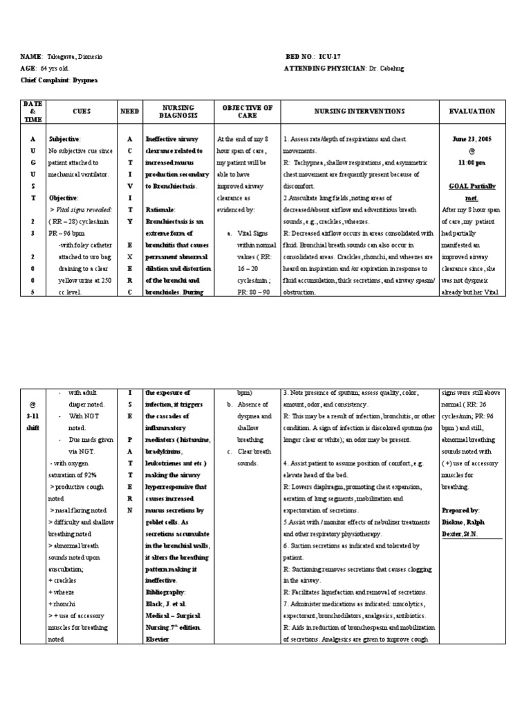 Ineffective Airway Clearance | PDF | Respiratory Tract | Breathing