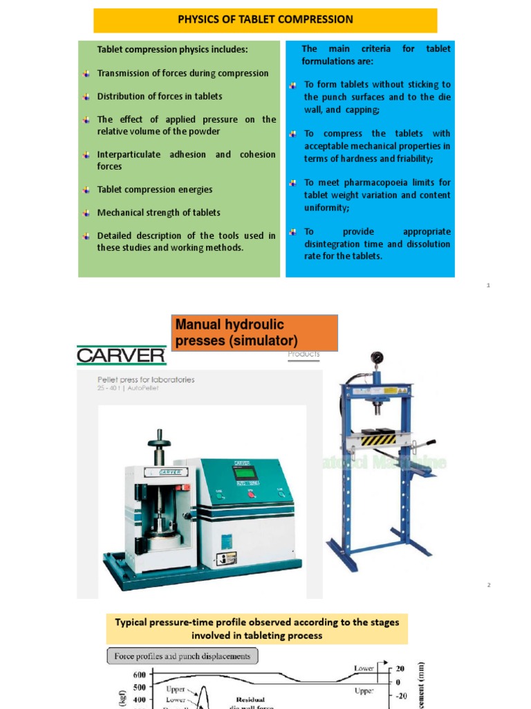 5 - Week Tablet Compression Physics | PDF | Tablet (Pharmacy) | Pharmaceutical Formulation