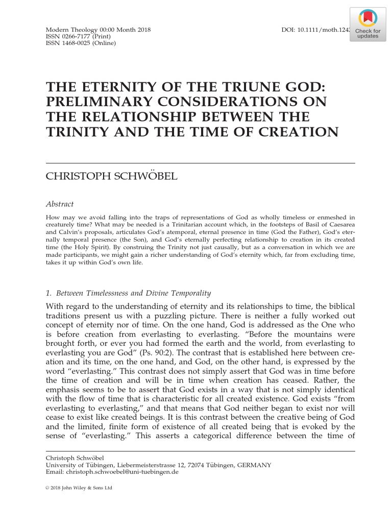 Trinity and God's Eternal Relationship | PDF | God The Father | Trinity