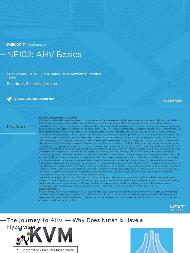 PDF Nf102 Nutanix Ahv Basics | PDF | Virtual Machine | Information Technology