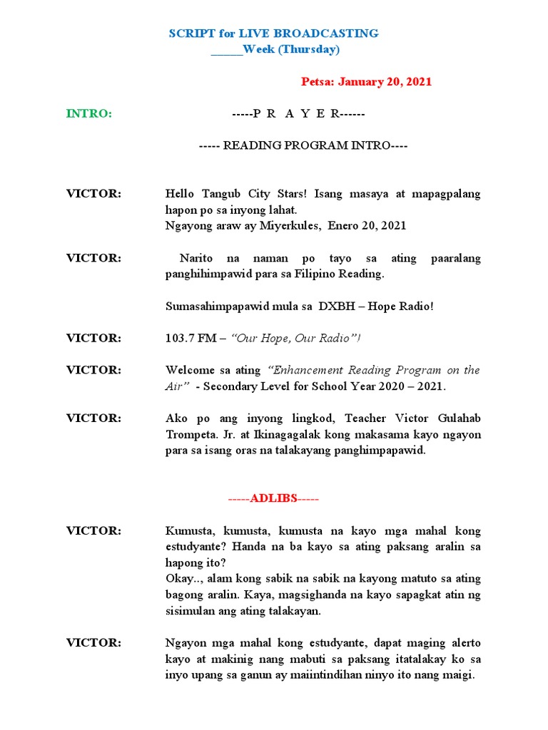 ISKRIP Ningning at Liwanag | PDF
