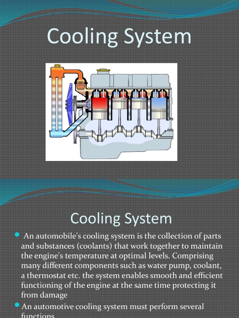 Cooling System Presentation | PDF | Radiator | Heat Transfer