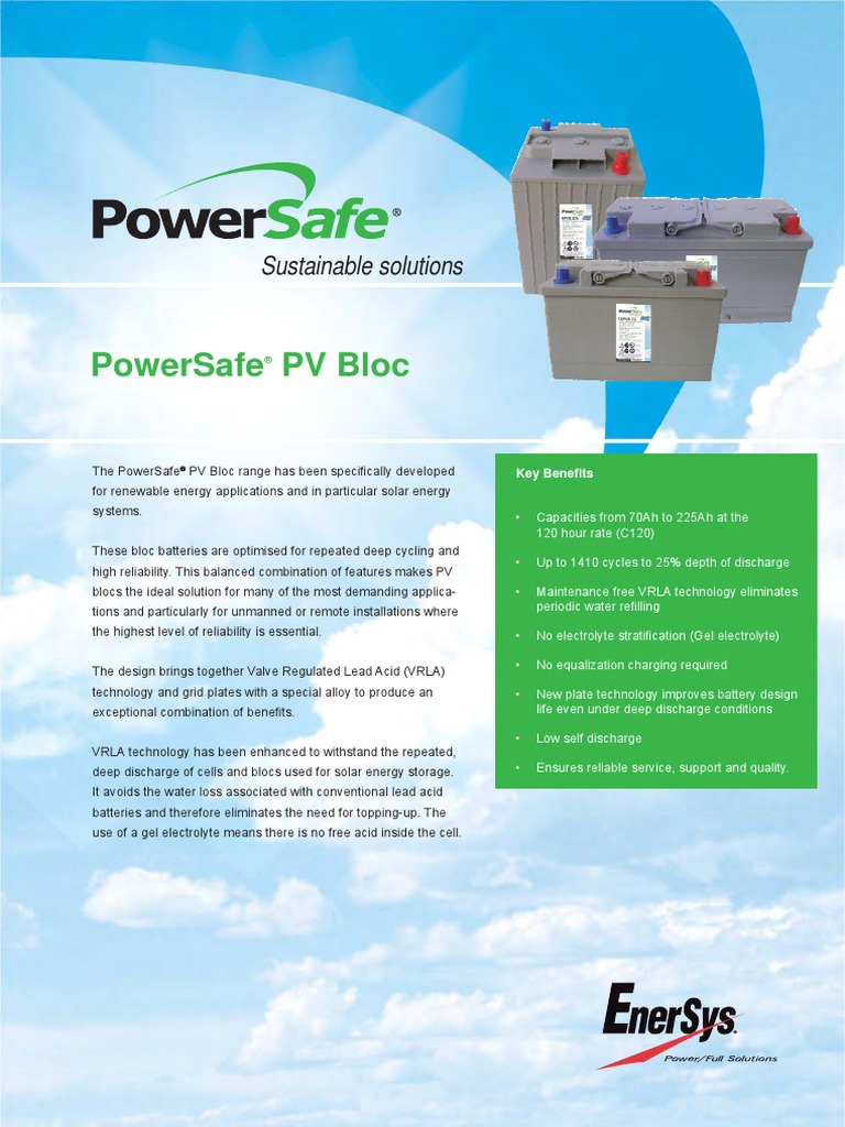 Powersafe PV Bloc: Sustainable Solutions | PDF | Sustainable ...