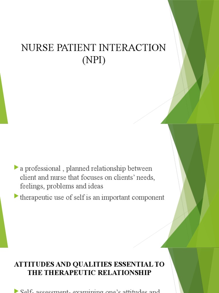 Nurse Patient Interaction (NPI) | PDF | Psychiatric And Mental Health ...