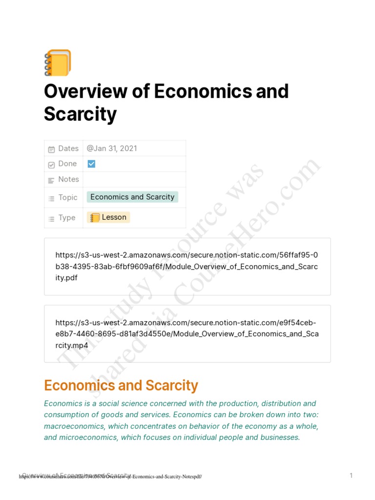 Understanding Scarcity and Production | PDF | Economics | Microeconomics