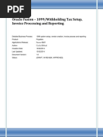 Oracle Fusion Withholding Tax Setup Guide | PDF | Taxes | Invoice