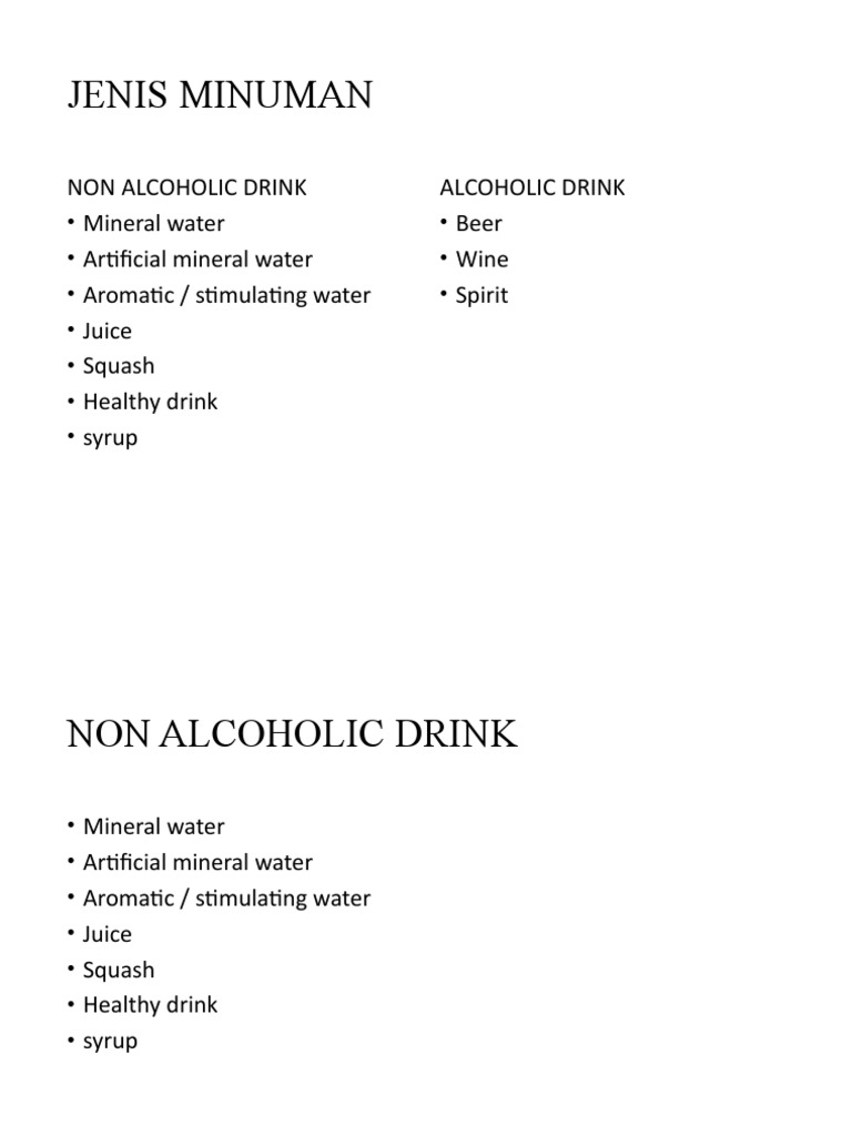 Jenis-Jenis Minuman | PDF