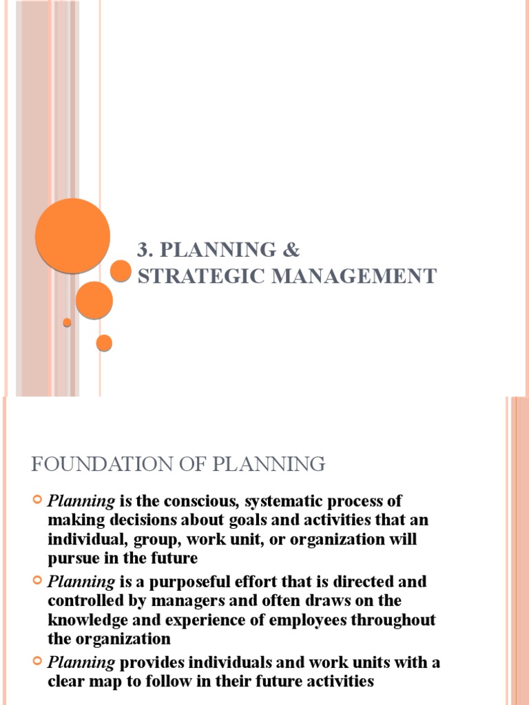M3. Planning Strategic Management | PDF | Strategic Management | Swot ...