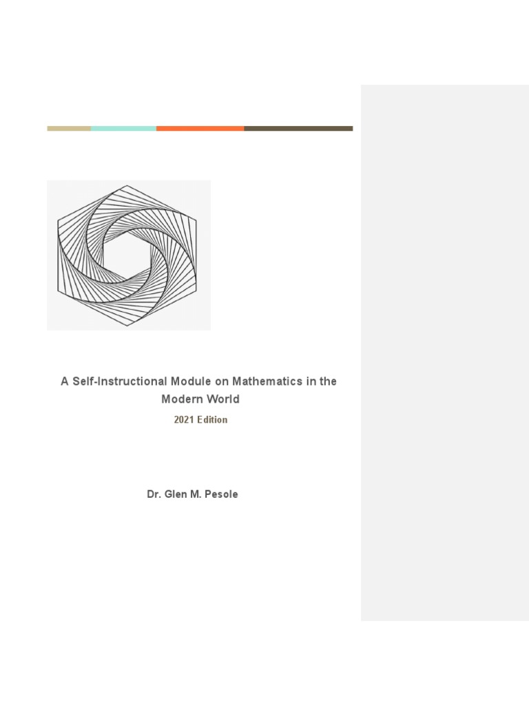 A Self-Instructional Module On Mathematics in The Modern World | PDF ...