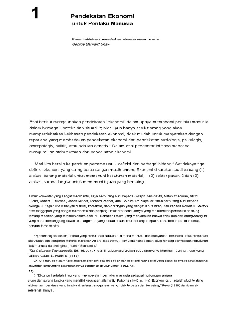 Gary S Becker The Economic Approach To Human Behavior En Id Pdf
