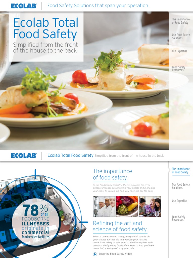 Ecolab Total Food Safety: Simplified From The Front of The House To The ...