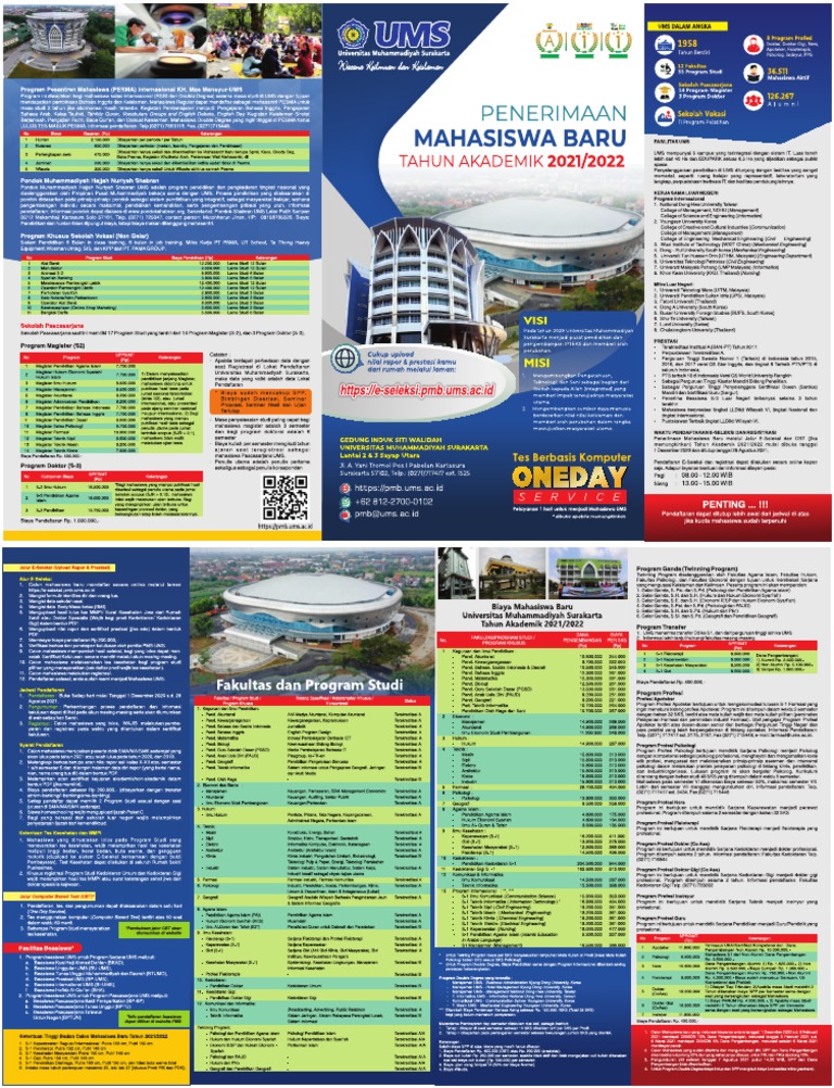 Leaflet PMB Ums 2021-2022 - 17 Desember 2020 | PDF