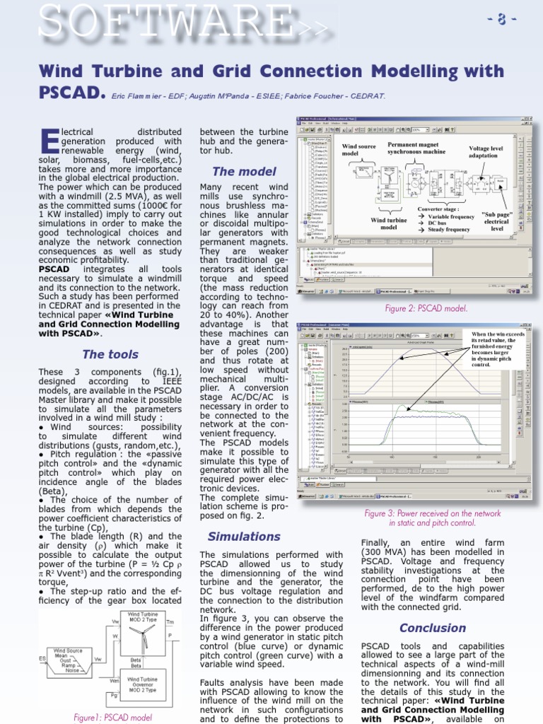 Wind Turbine and Grid Connection Modelling With PSCAD | PDF | Wind Turbine | Electric Generator