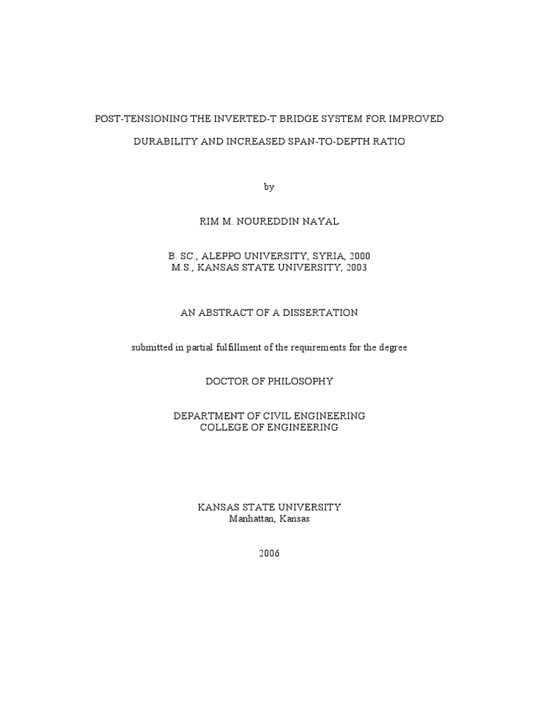 Post-Tensioning The Inverted-T Bridge | PDF | Prestressed Concrete ...