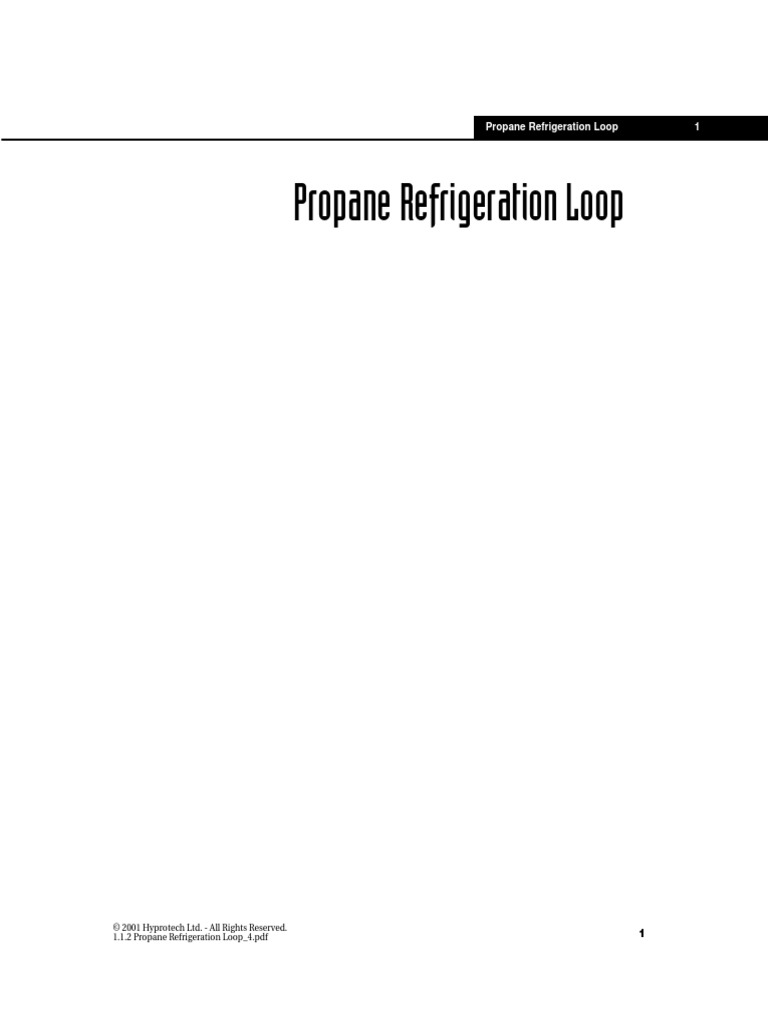 1.1.2 Propane Refrigeration Loop - 4 | PDF | Enthalpy | Propane